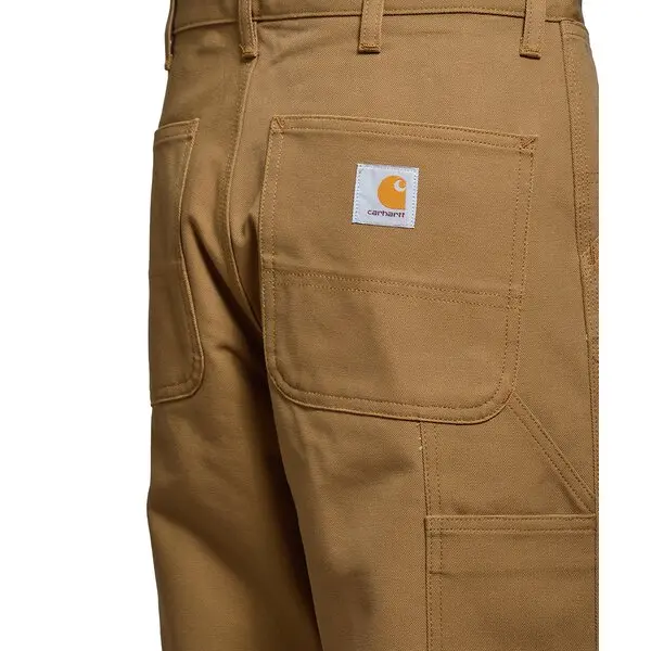 Carhartt Work In Progress Straight Leg Canvas Trousers - Marrone