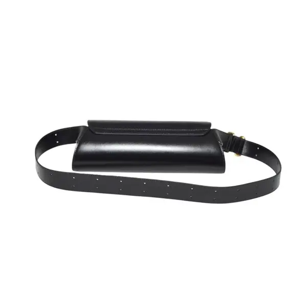 JIL SANDER Black Leather Belt Bag
