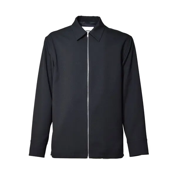 JIL SANDER Zip-up Shirt - Blu