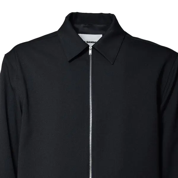 JIL SANDER Zip-up Shirt - Blu