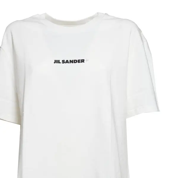 JIL SANDER Cotton Crewneck T-shirt With Logo Print