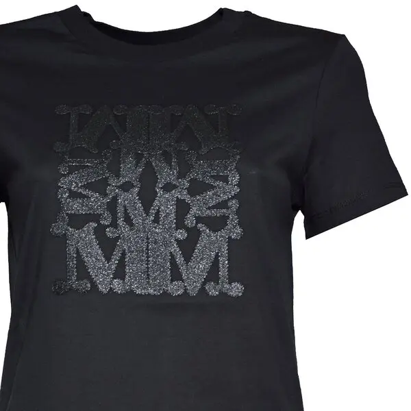 Max Mara Embellished Logo T-shirt - Nero