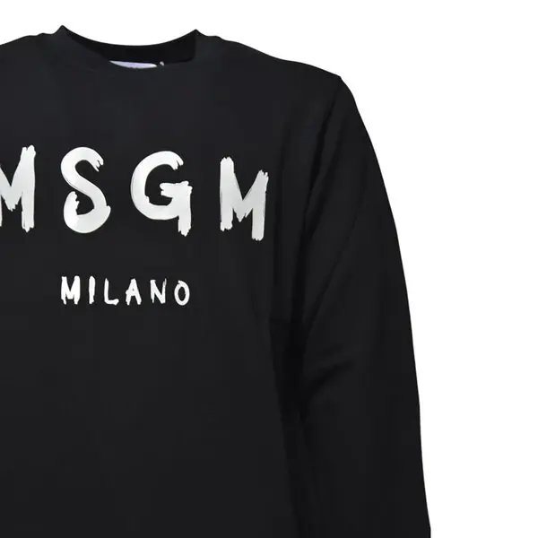 MSGM Milano Crew Neck Sweater - Nero