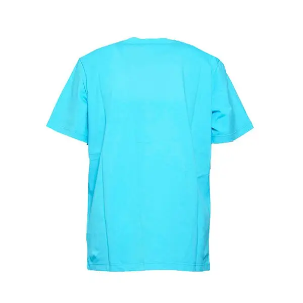 MSGM Cotton T-shirt With Neckline Embellishment - Azzurro