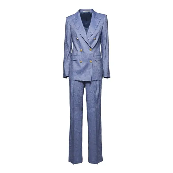 Tagliatore Double-breasted Blazer And Wide-leg Trousers Set