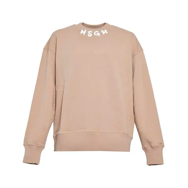 MSGM Crew Neck Sweatshirt - Beige