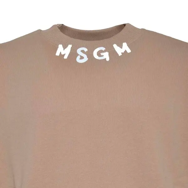 MSGM Crew Neck Sweatshirt - Beige