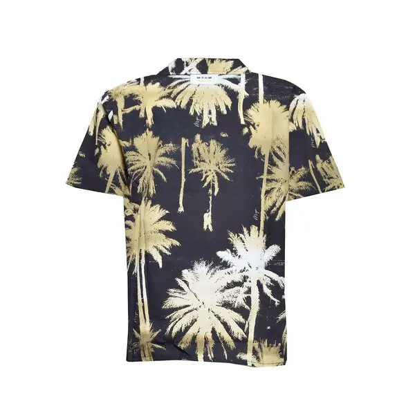 MSGM Palm Tree Print Short Sleeve Shirt