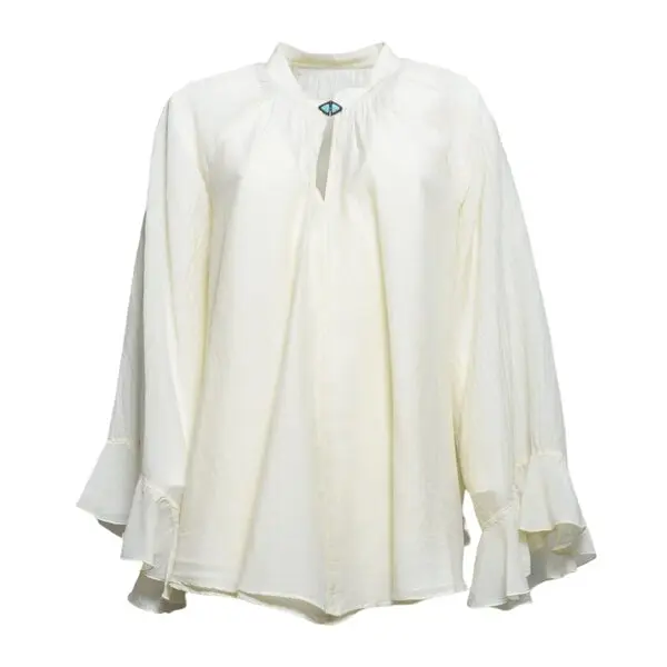 FORTELA Off-white Embellished Shirt - Crema