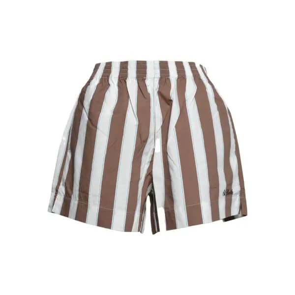 MC2 SAINT BARTH Striped Shorts - Beige/marrone