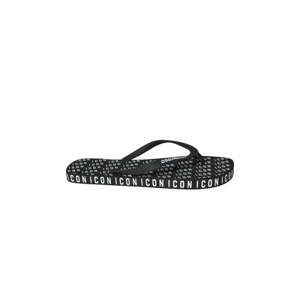Dsquared2 Flip Flops With Graphic Print - Nero/bianco