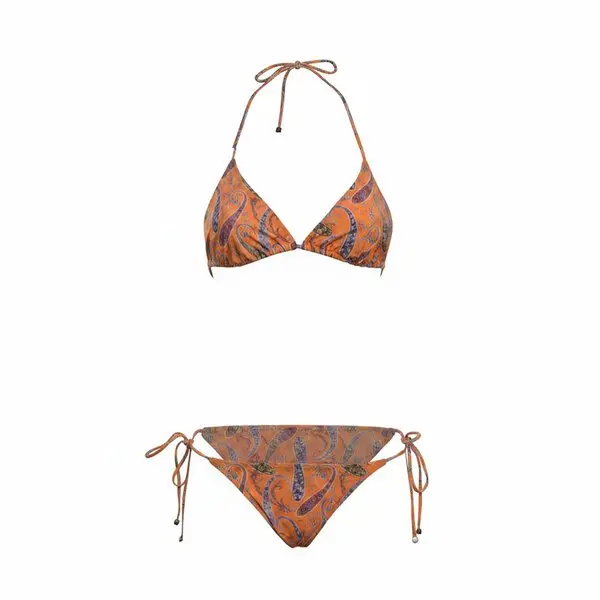 Etro Paisley Print Bikini And Pouch - Multicolour