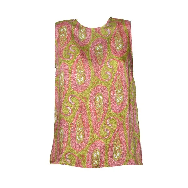 Etro Sleeveless Paisley Print Blouse - Rosa/verde