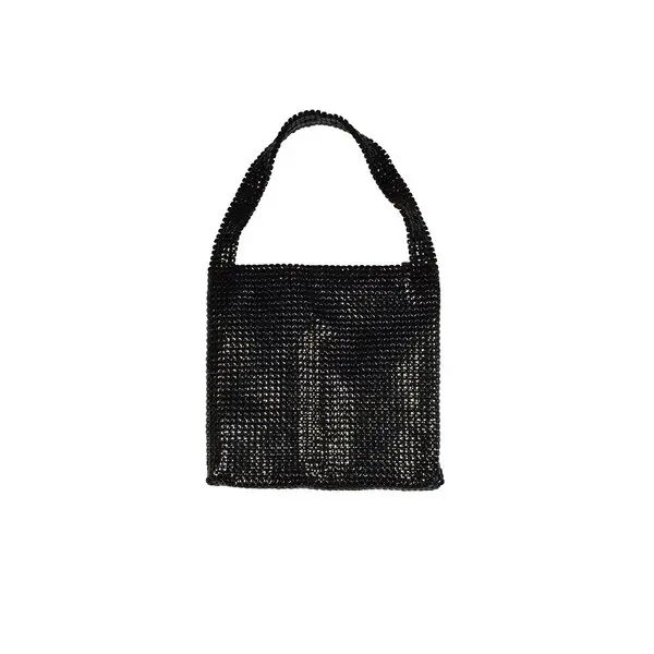 Rabanne Aluminum Metal Mesh Soft Square Shoulder Bag - Nero