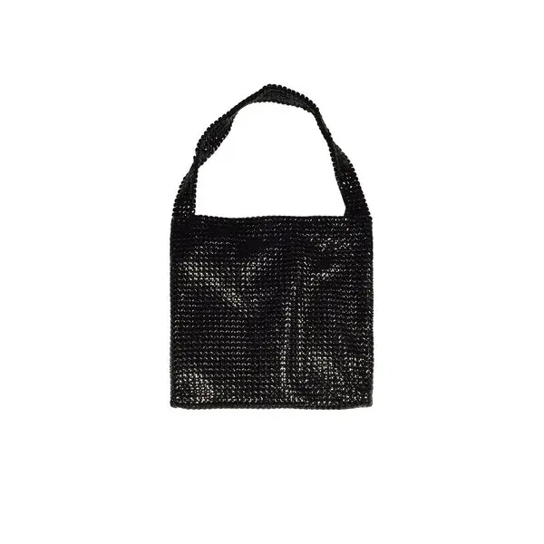 Rabanne Aluminum Metal Mesh Soft Square Shoulder Bag - Nero
