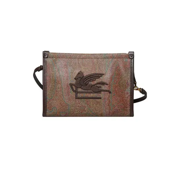 Etro Paisley Print Pegasus Logo Shoulder Bag - Multicolour