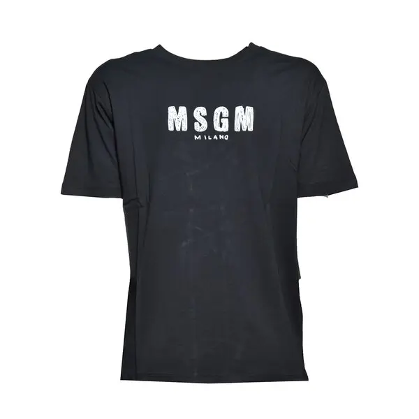 MSGM Milano" Logo T-shirt - Nero
