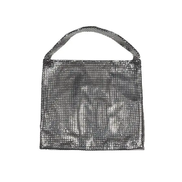 Rabanne Silver Tone Mesh Bag - Argento