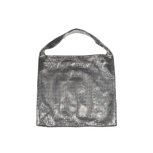 Rabanne Silver Tone Mesh Bag - Argento