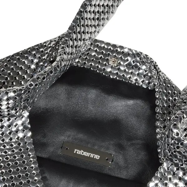 Rabanne Silver Tone Mesh Bag - Argento