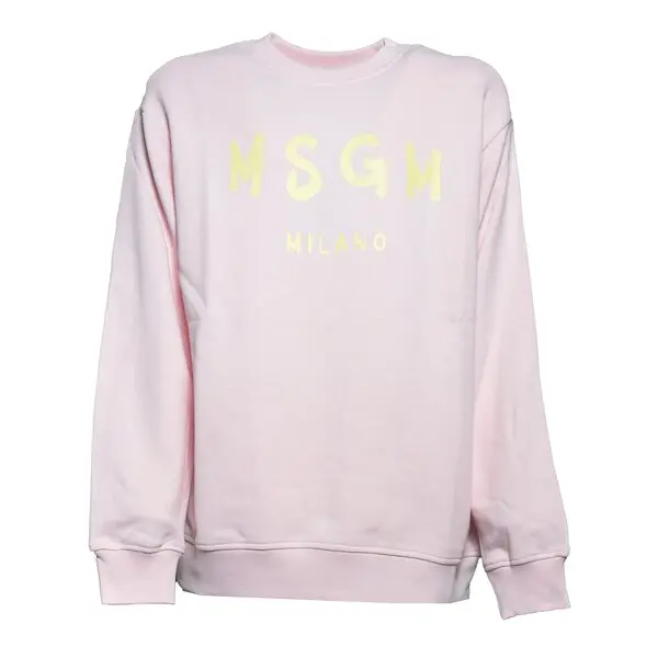 MSGM Logo Print Sweatshirt - Rosa