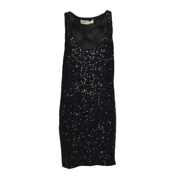 NINEMINUTES Black Sequin Embellished Mini Dress
