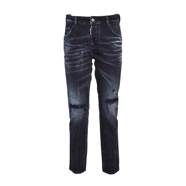 Dsquared2 Cool Girl Jean" Dark Wash Distressed Denim - -97