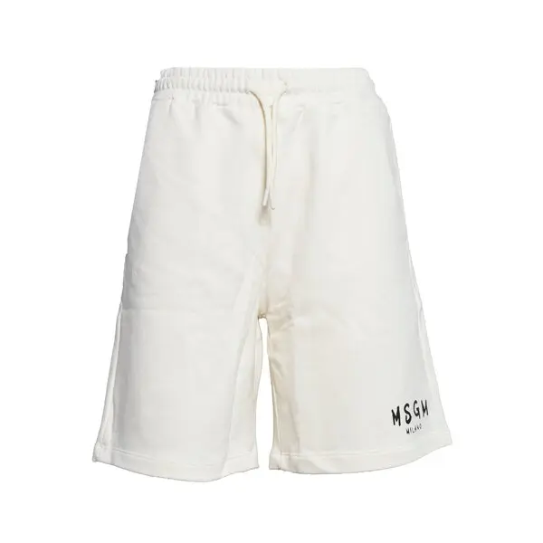 MSGM Drawstring Waist Shorts - Crema