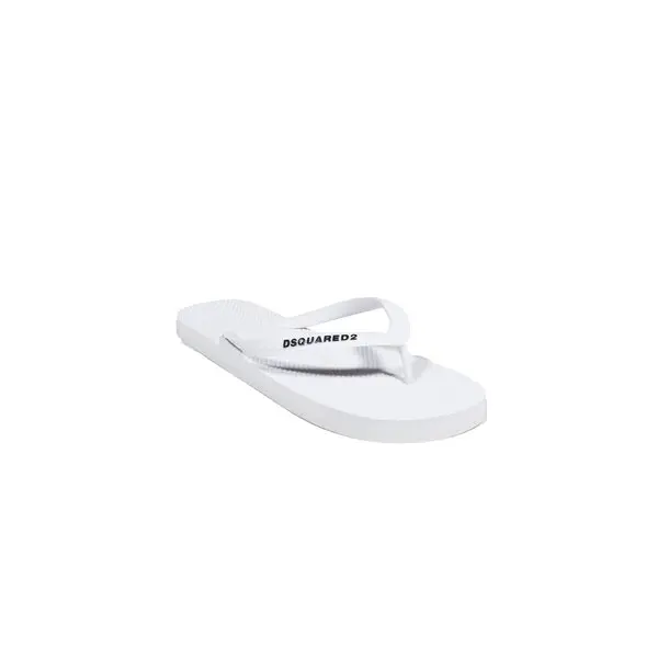 Dsquared2 White Flip Flops - Bianco