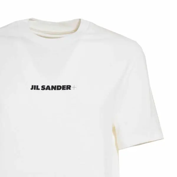 JIL SANDER Cotton Crewneck T-shirt With Logo Print