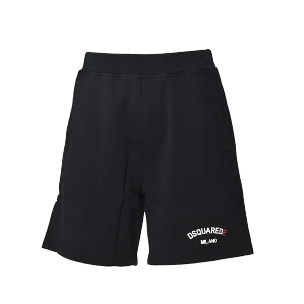 Dsquared2 Black Logo Sweat Shorts - -97