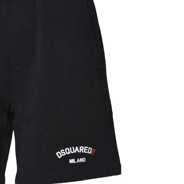 Dsquared2 Black Logo Sweat Shorts - -97