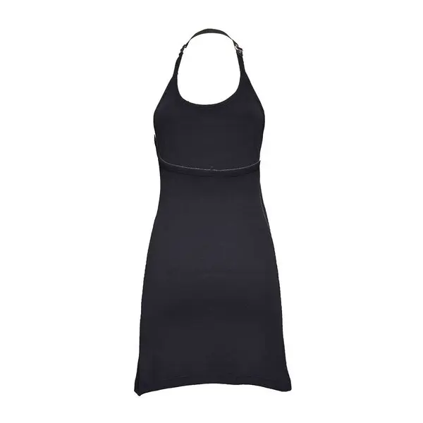 COURREGES Courrèges Halterneck Ribbed Mini Dress - Nero