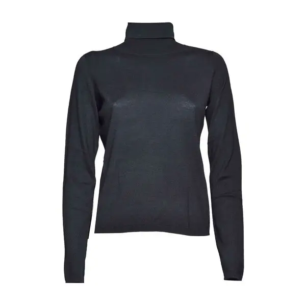 Max Mara Turtleneck Long Sleeve Sweater - Nero