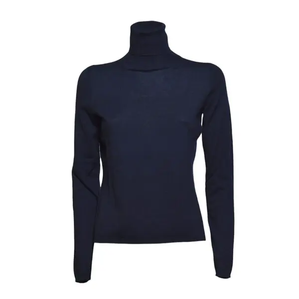 Max Mara Turtleneck Long Sleeve Sweater - Blu