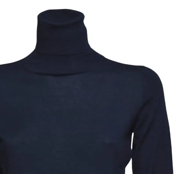 Max Mara Turtleneck Long Sleeve Sweater - Blu