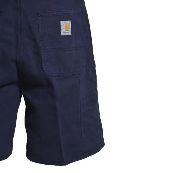 Carhartt Work In Progress Navy Blue Cotton Cargo Shorts - Blu Navy