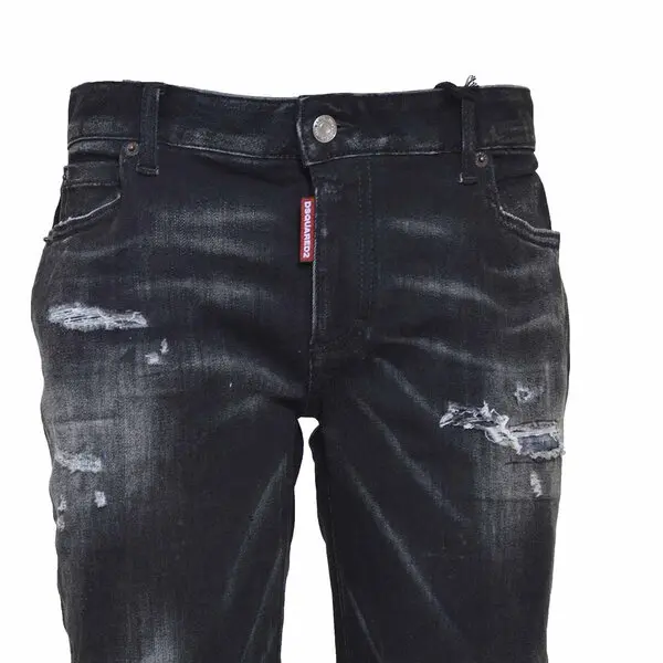 Dsquared2 Cropped Stretch Cotton Denim Jeans