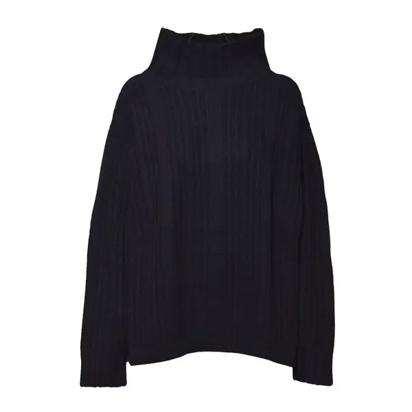 Max Mara Ribbed Turtleneck Sweater - Blu Notte