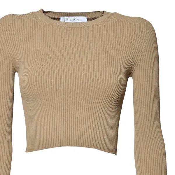 Max Mara Ribbed Cropped Sweater