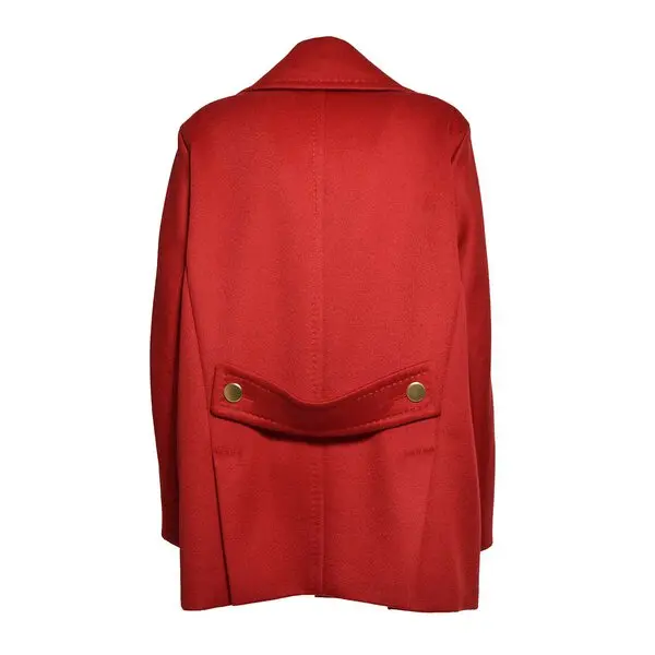 Max Mara Double Breasted Coat - Bordeaux