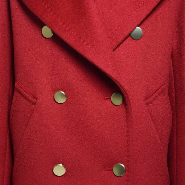 Max Mara Double Breasted Coat - Bordeaux