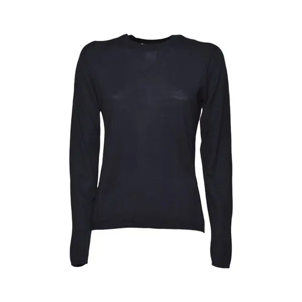 Max Mara Crew Neck Long Sleeve Sweater - Blu