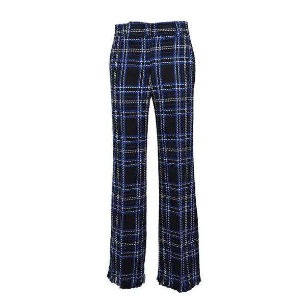 MSGM Plaid Wide Leg Trousers