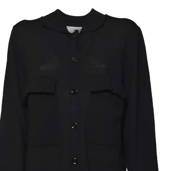 SOLOTRE Long Sleeve Button Detail Dress With Pocket Detail