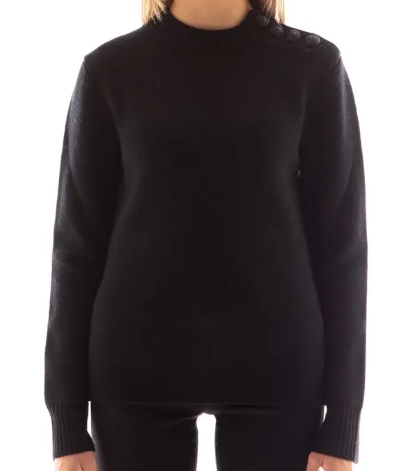 Rabanne Button Detailed High Neck Pullover