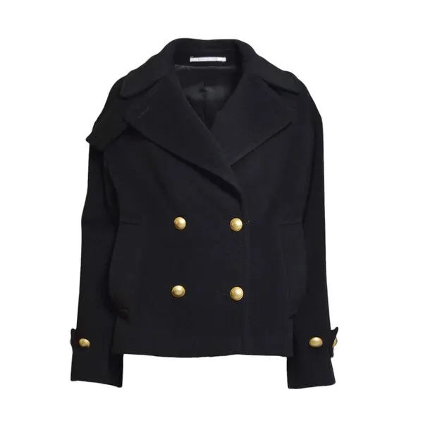 Tagliatore Double Breasted Coat - Nero