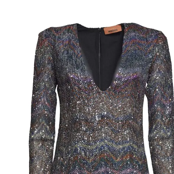 Missoni Sequined V-neck Mini Dress - Multicolour