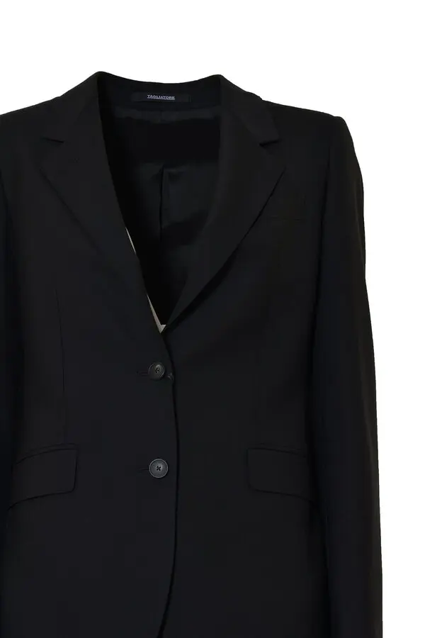 Tagliatore Black Suit Jacket And Trousers - Nero