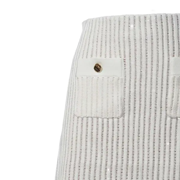 SELF-PORTRAIT Textured Knit Mini Skirt With Button Detailing